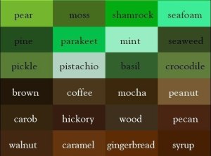 240 color names in English | Just English